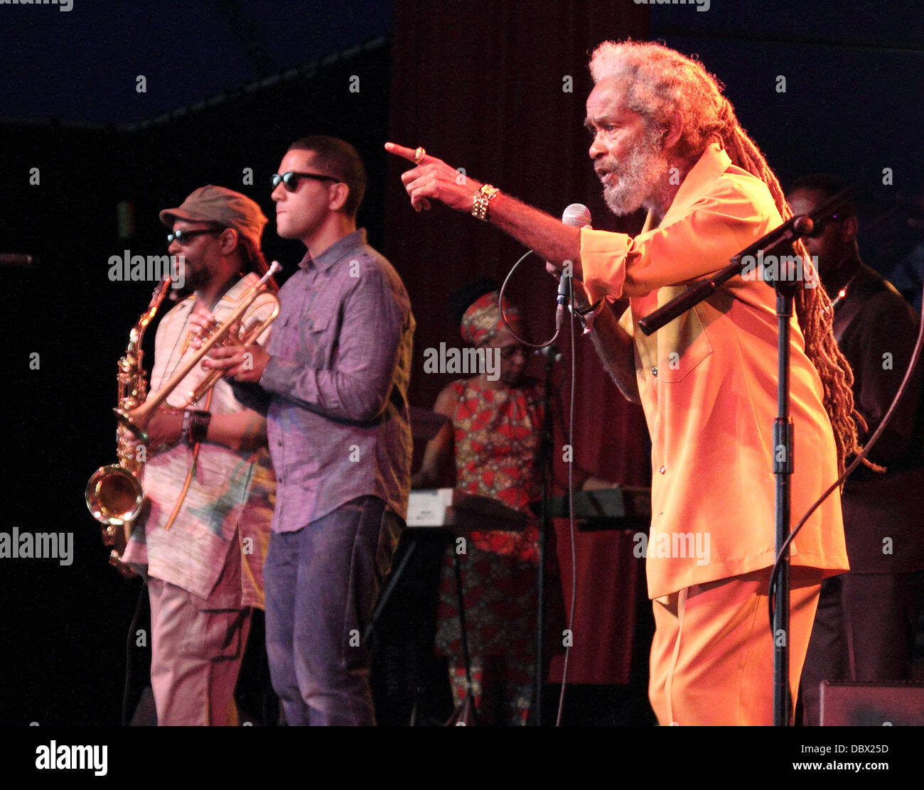 Reggae legend Max Romeo at Camp Bestival, Lulworth Castle, Dorset ...