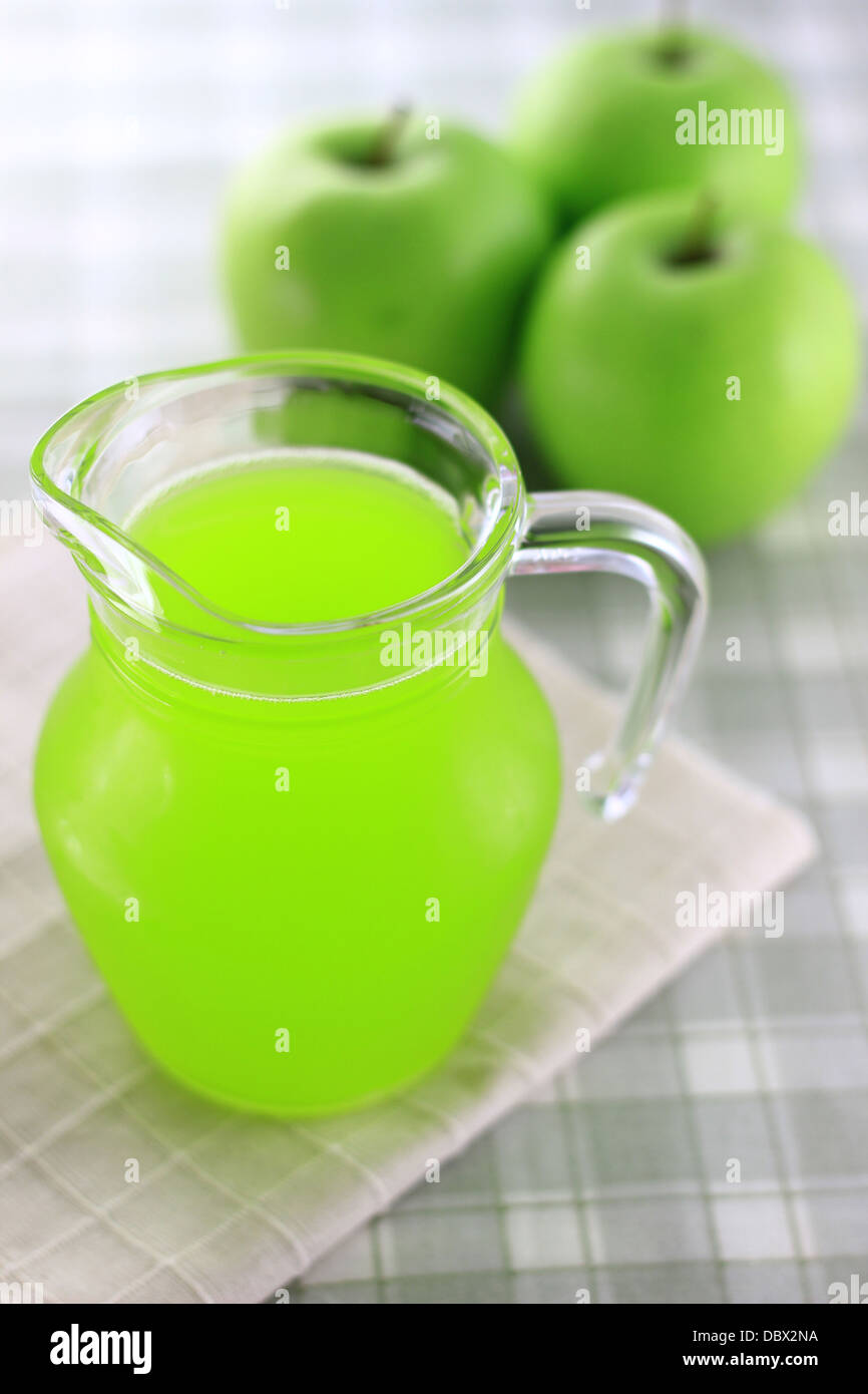 Green apple juice Stock Photo - Alamy