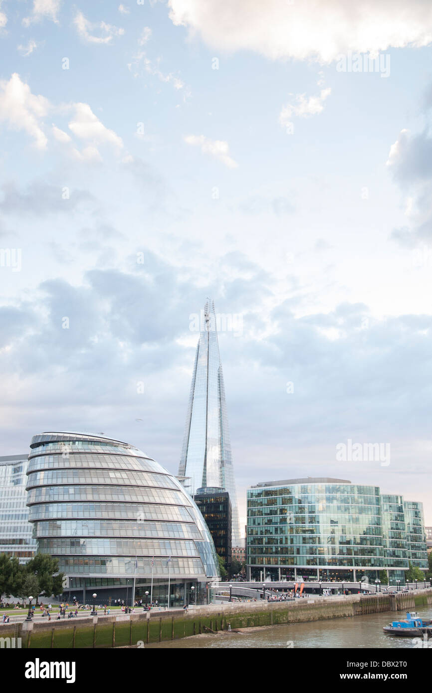 The Shard and City Hall on South Bank, London, England, UK Stock Photo ...