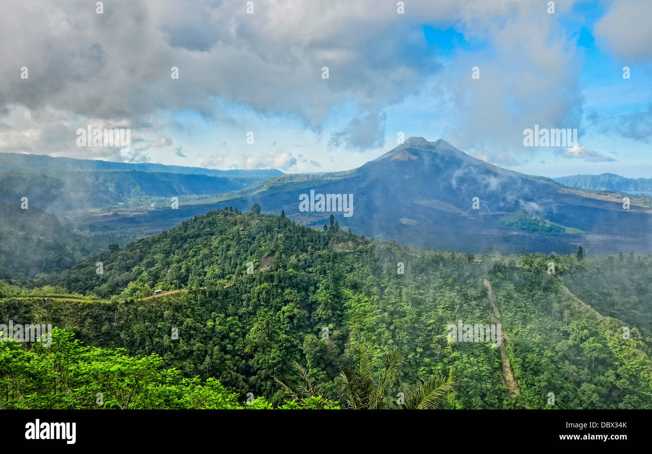Volcano mount Gunung Batur, Kintamani, Bali Stock Photo - Alamy