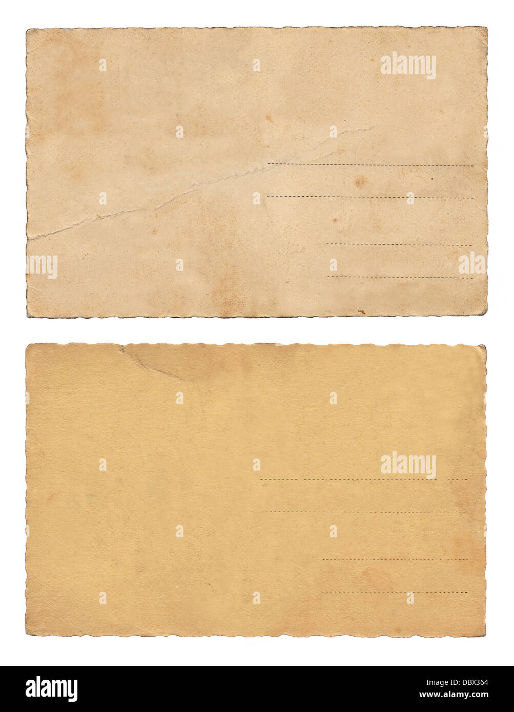 Set of 2 antique postcard with special borders Stock Photo - Alamy