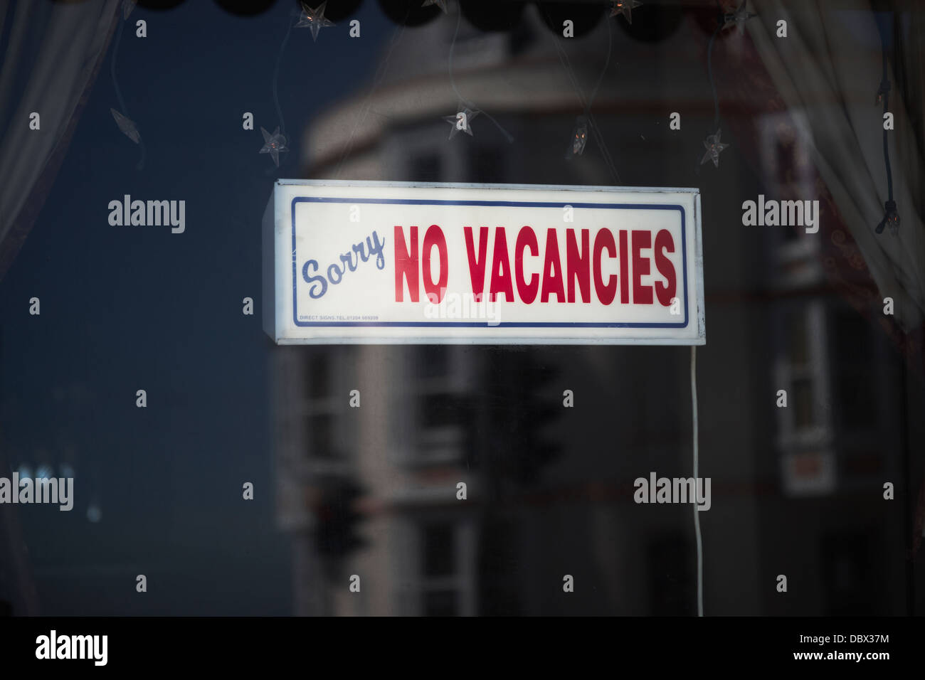 Sorry no vacancies Stock Photo - Alamy