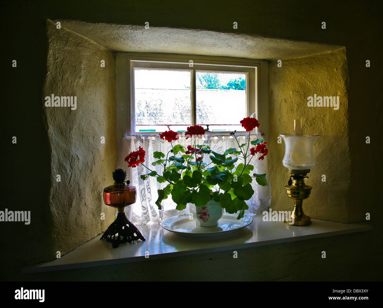 Historic site Muckross house Traditional farms house Interior window ...