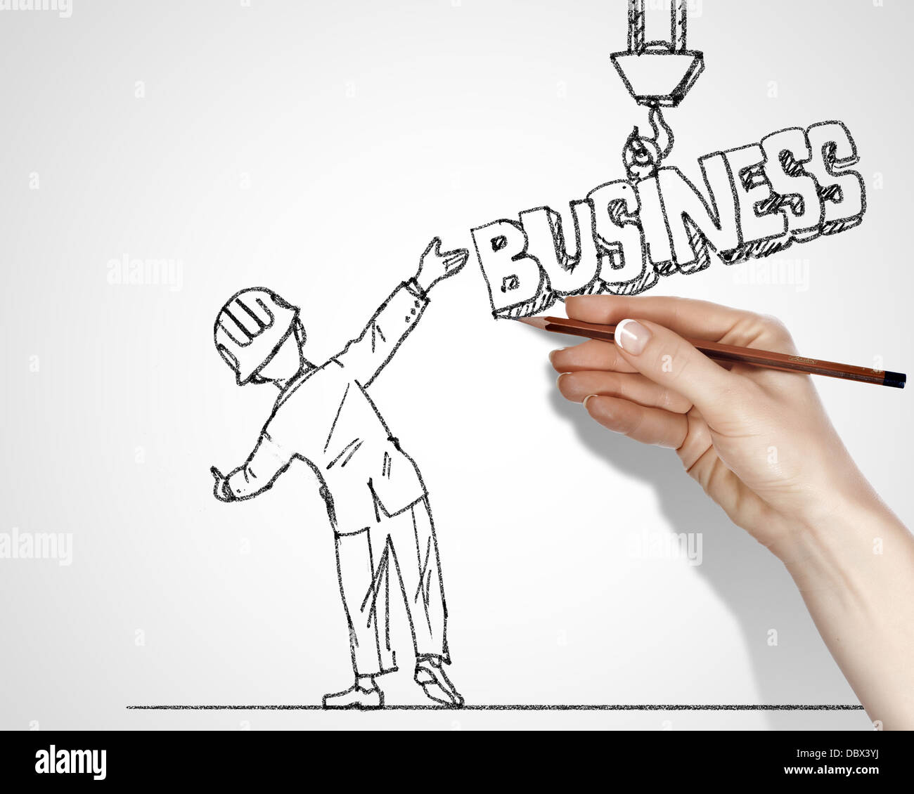 Drawing about success in business Stock Photo - Alamy