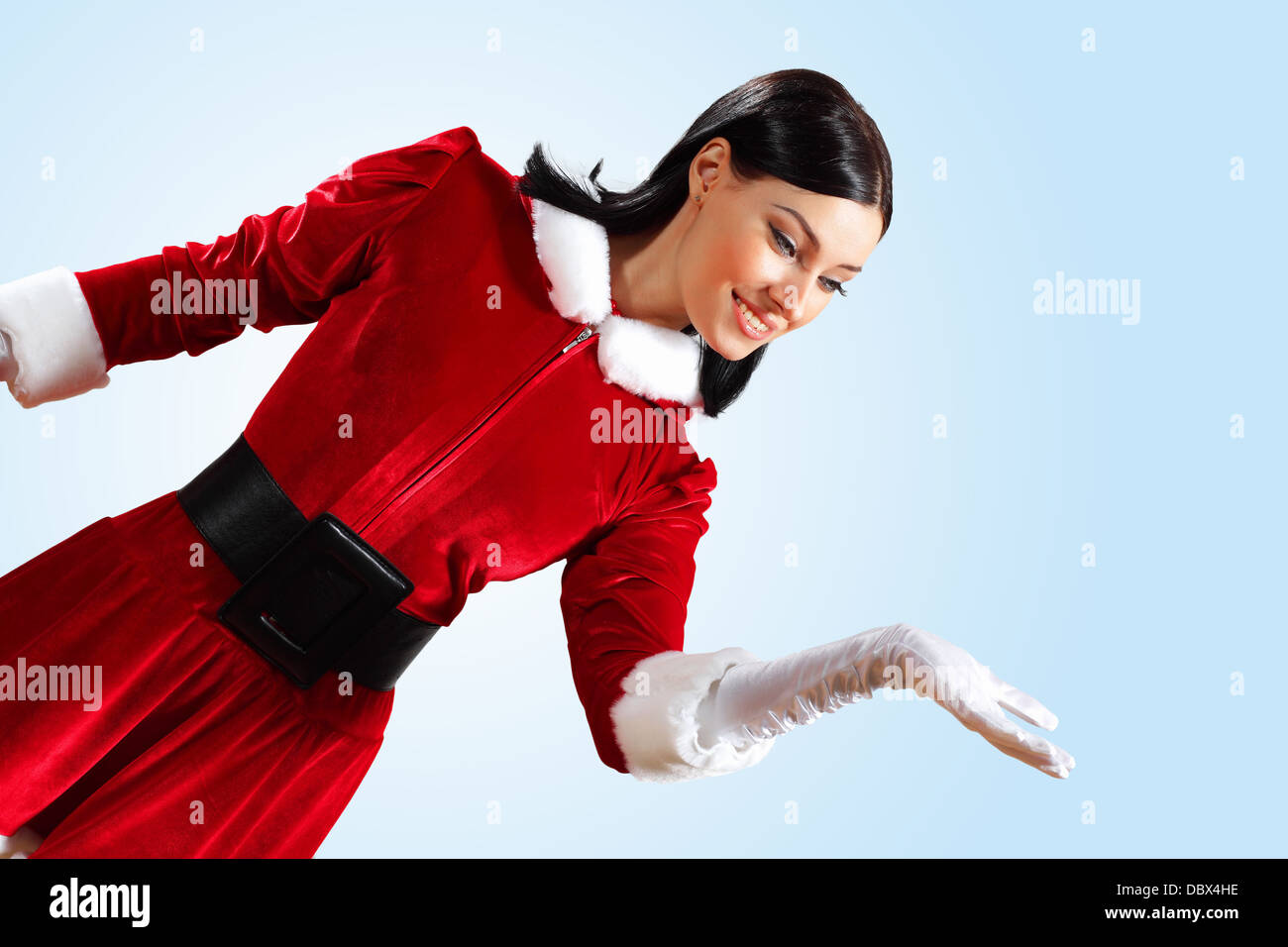 pretty santa girl Stock Photo - Alamy