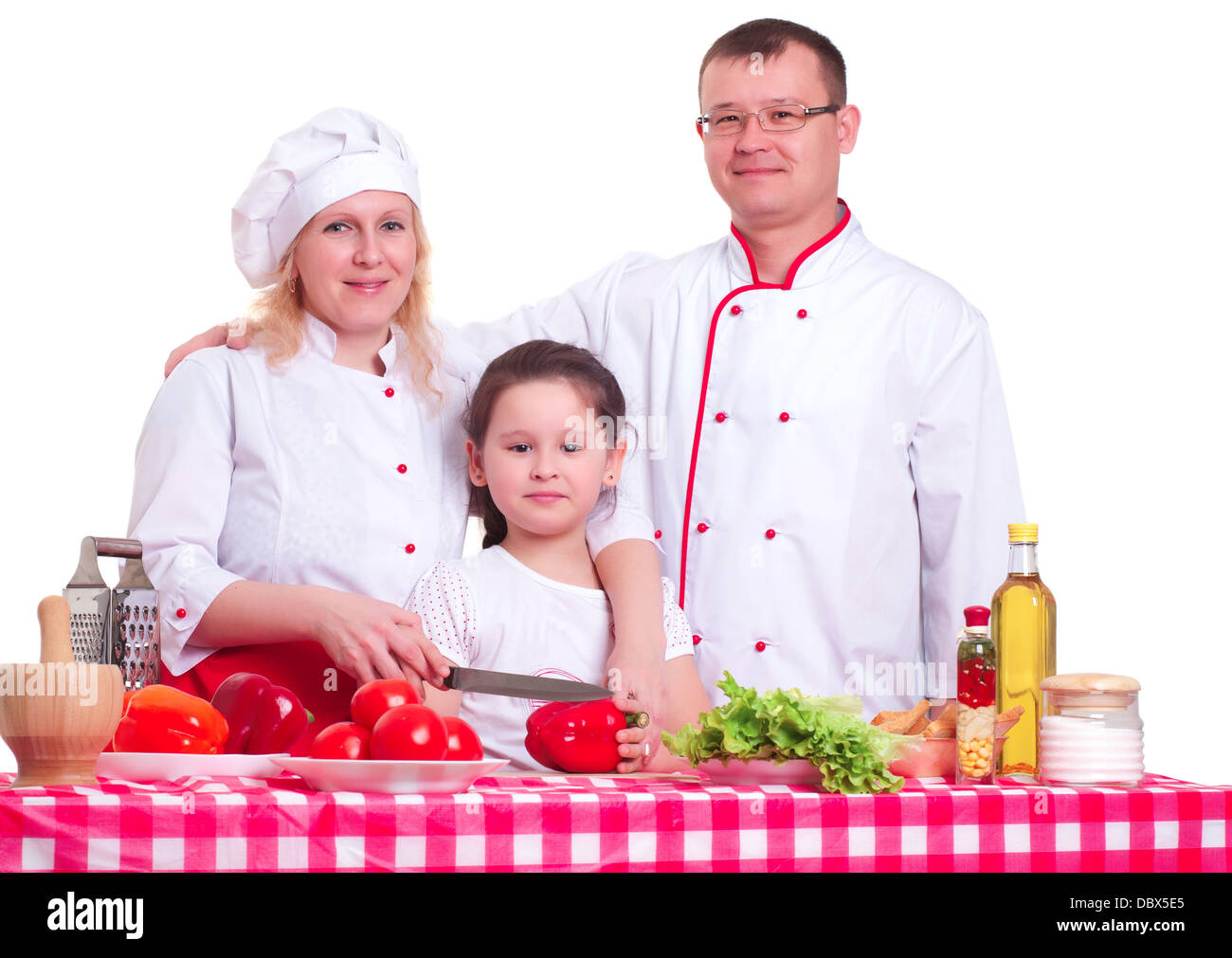 Baby dad mom cooking hi-res stock photography and images - Alamy