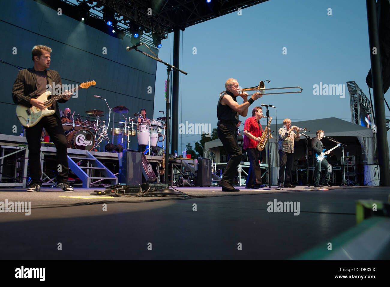 LINCOLN, CA - AUGUST 3: The rock band Chicago performs on stage at ...