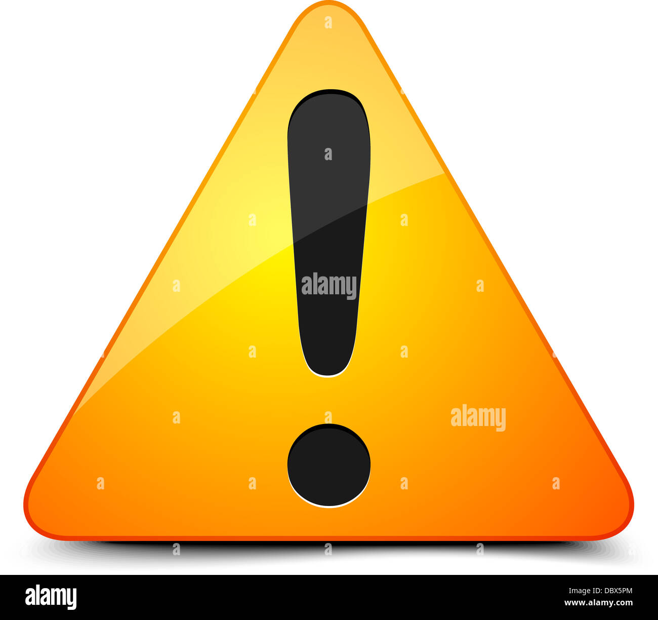 Exclamation danger sign Stock Photo - Alamy
