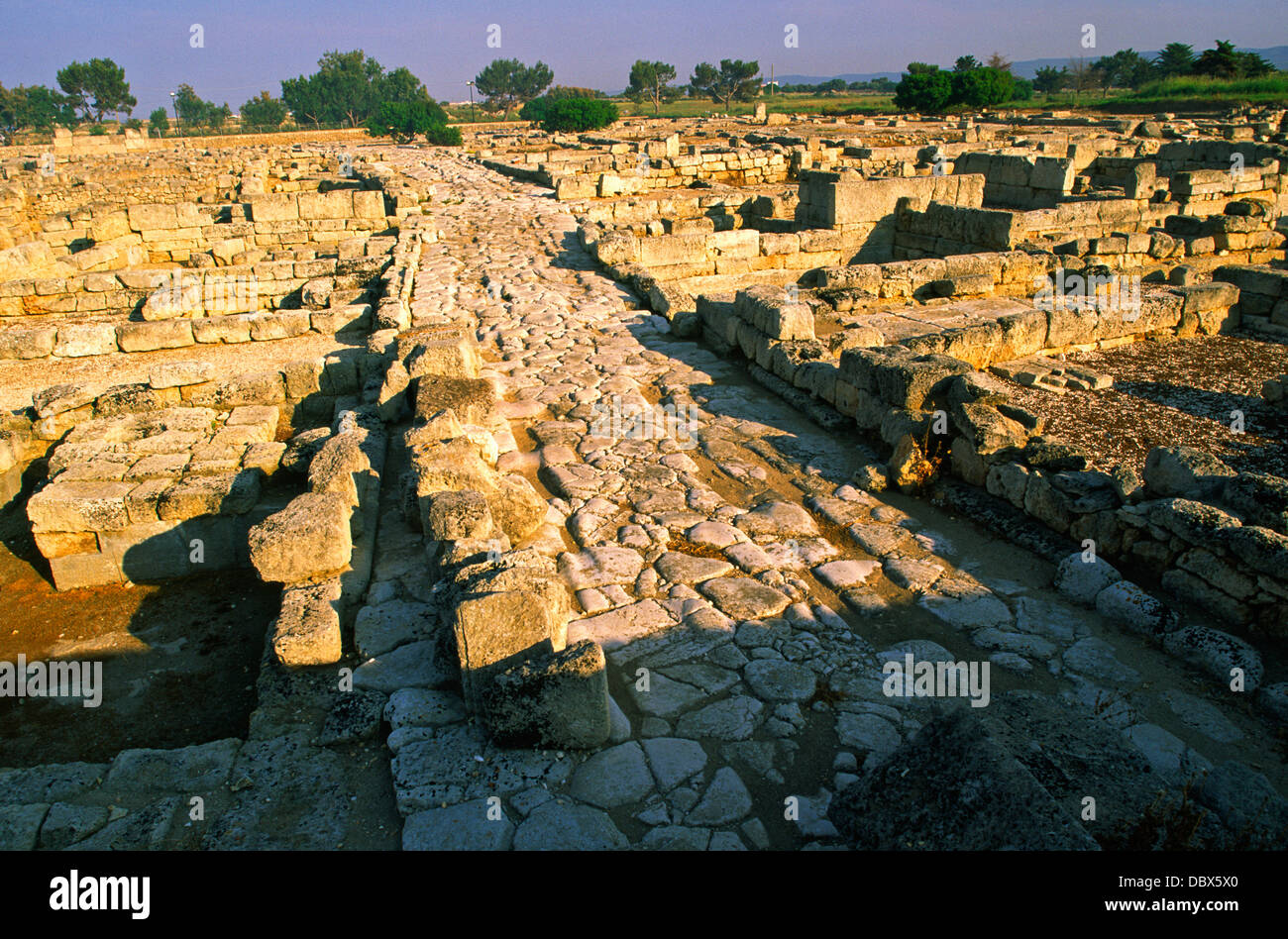A section of the via Traiana Roman road at Egnazia, Apulia (Puglia ...