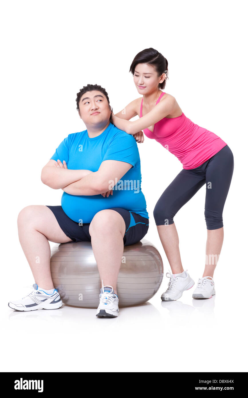 Couple fat and slim hi-res stock photography and images - Alamy