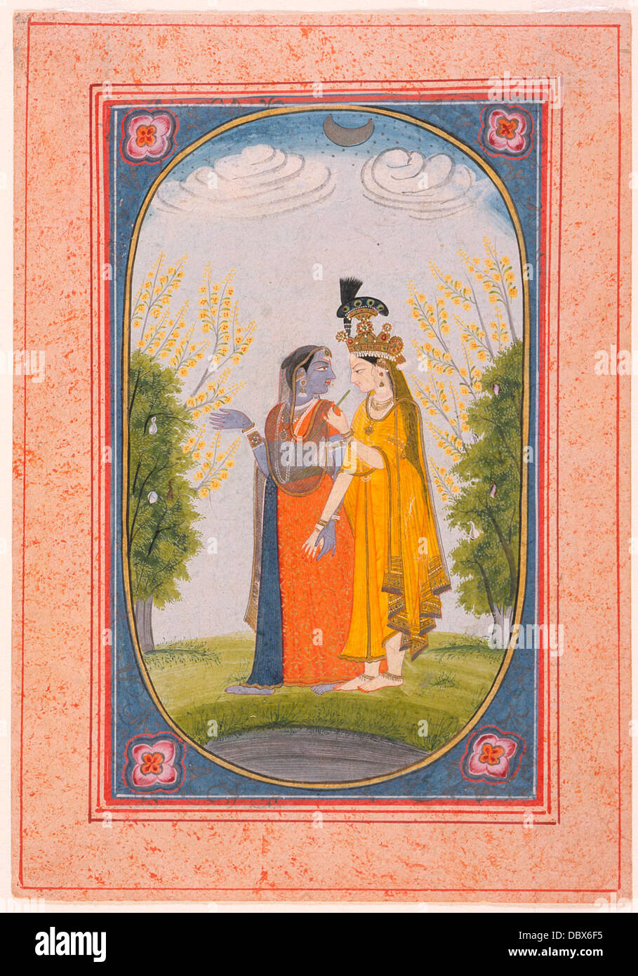 Radha and krishna exchange clothes hi-res stock photography and images ...