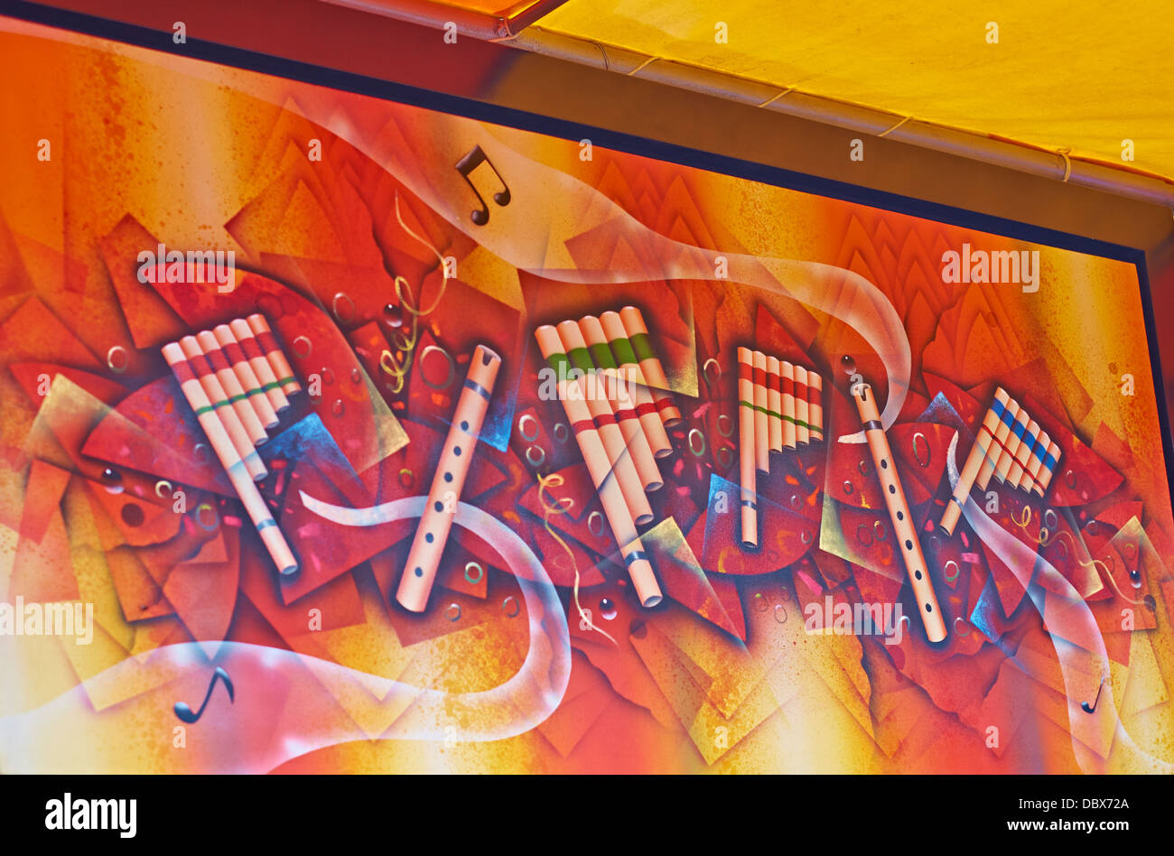 Colourful Art Shop Sign, Miraflores district of Lima, Peru Stock Photo ...