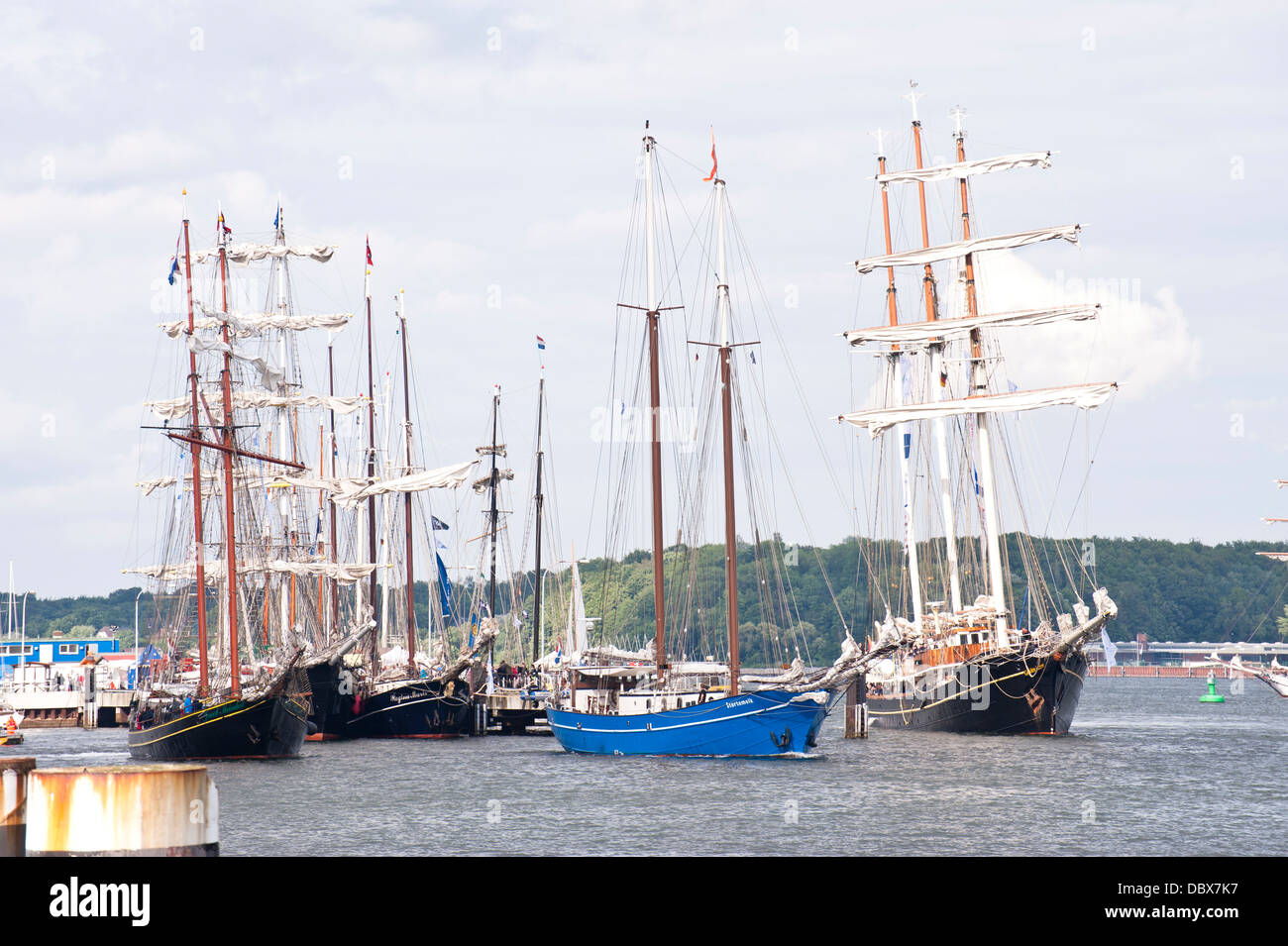 Port of Kiel, Kiel Week 2013 Stock Photo - Alamy