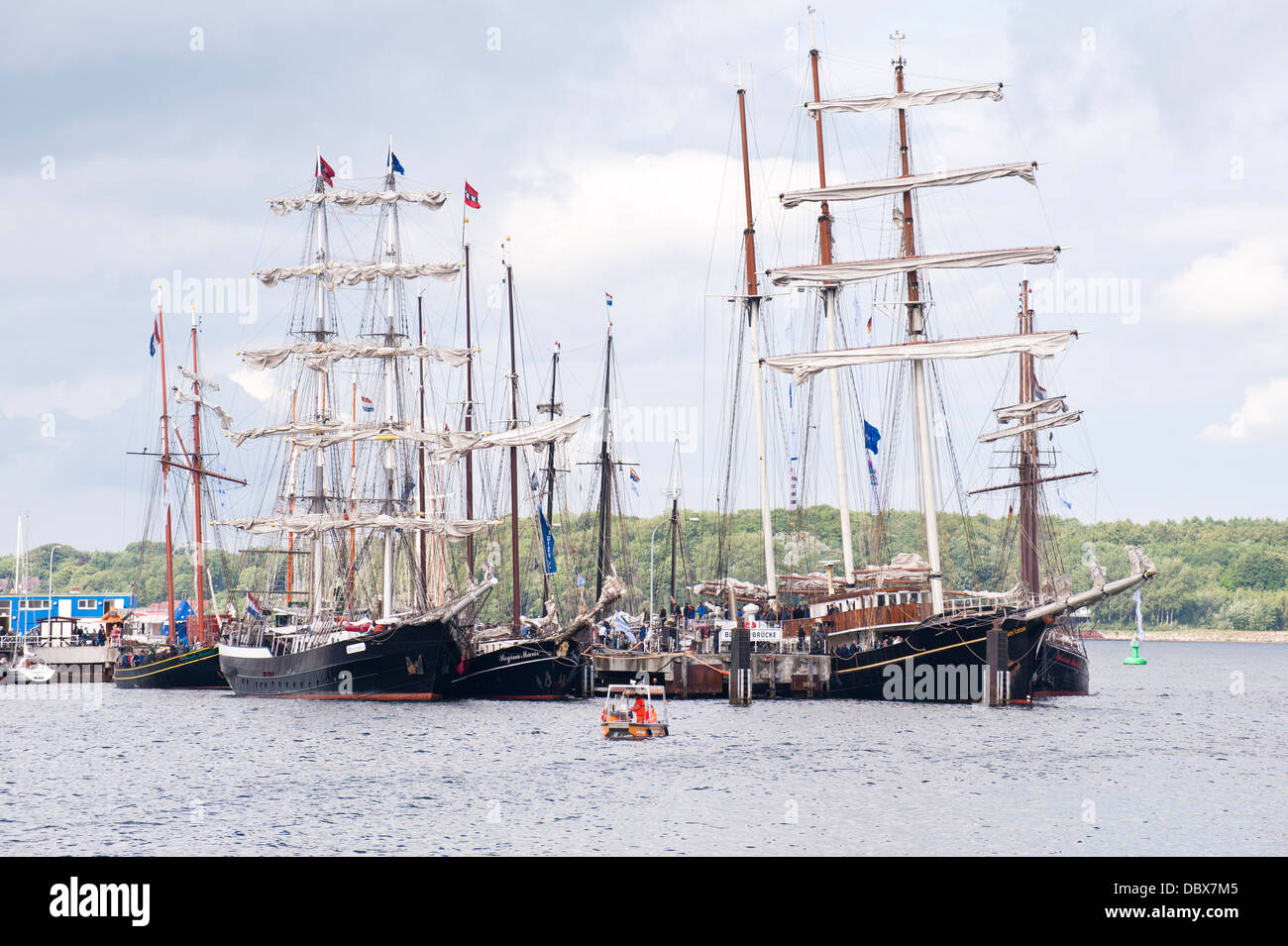 Port of Kiel, Kiel Week 2013 Stock Photo - Alamy