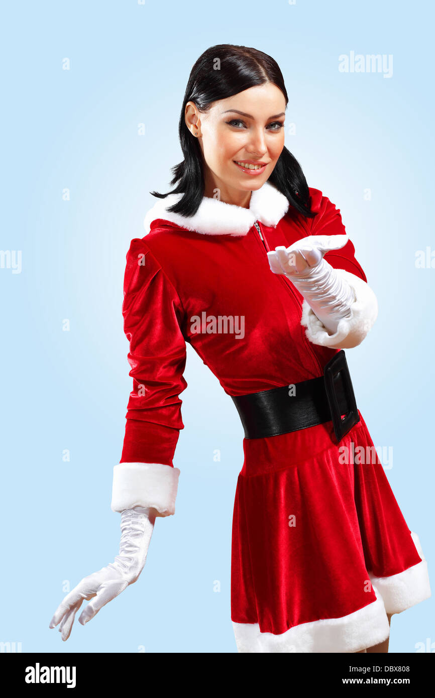 pretty santa girl Stock Photo - Alamy