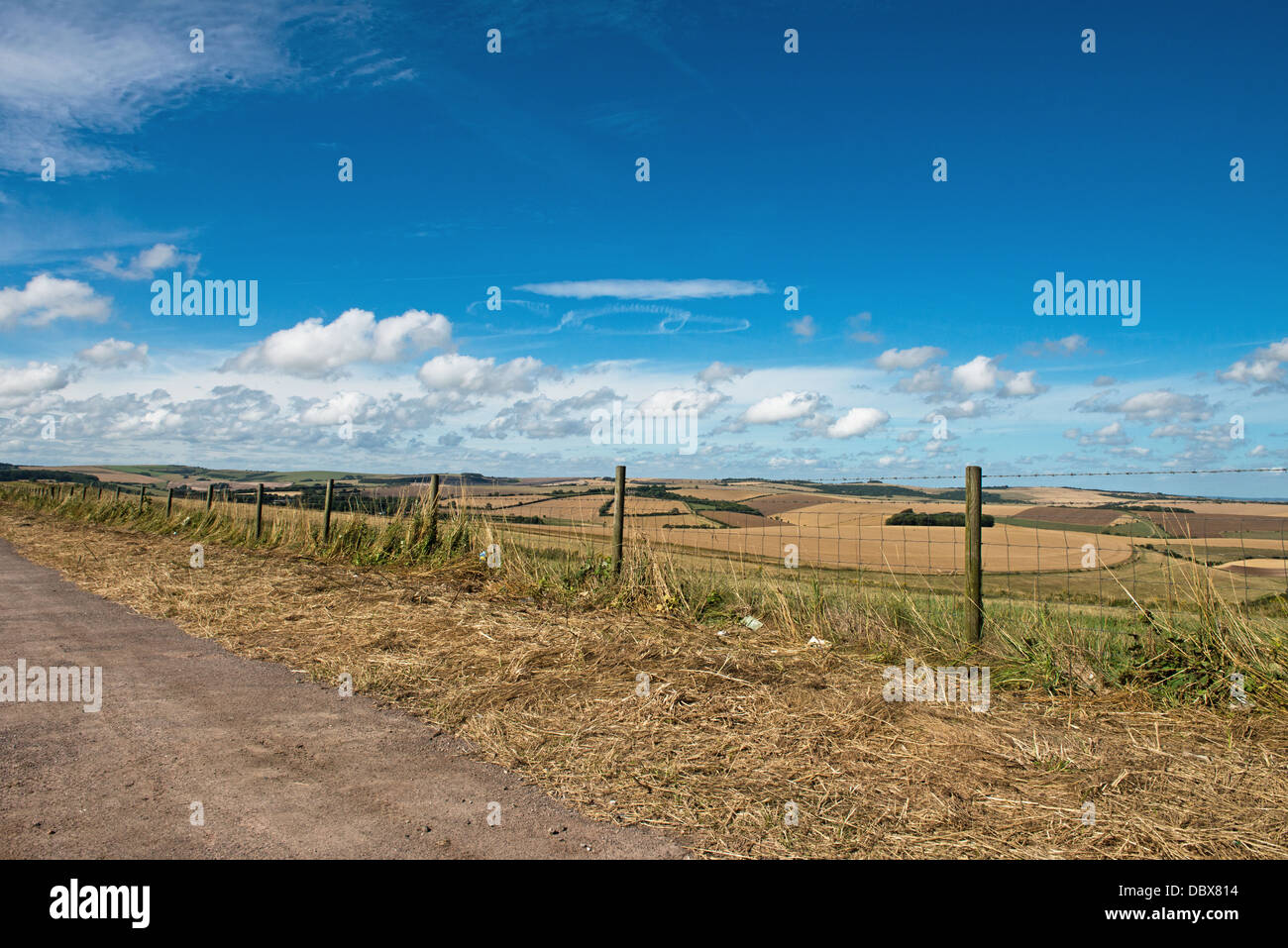 Landscape view of the South Downs, East Sussex on the B2123 near ...