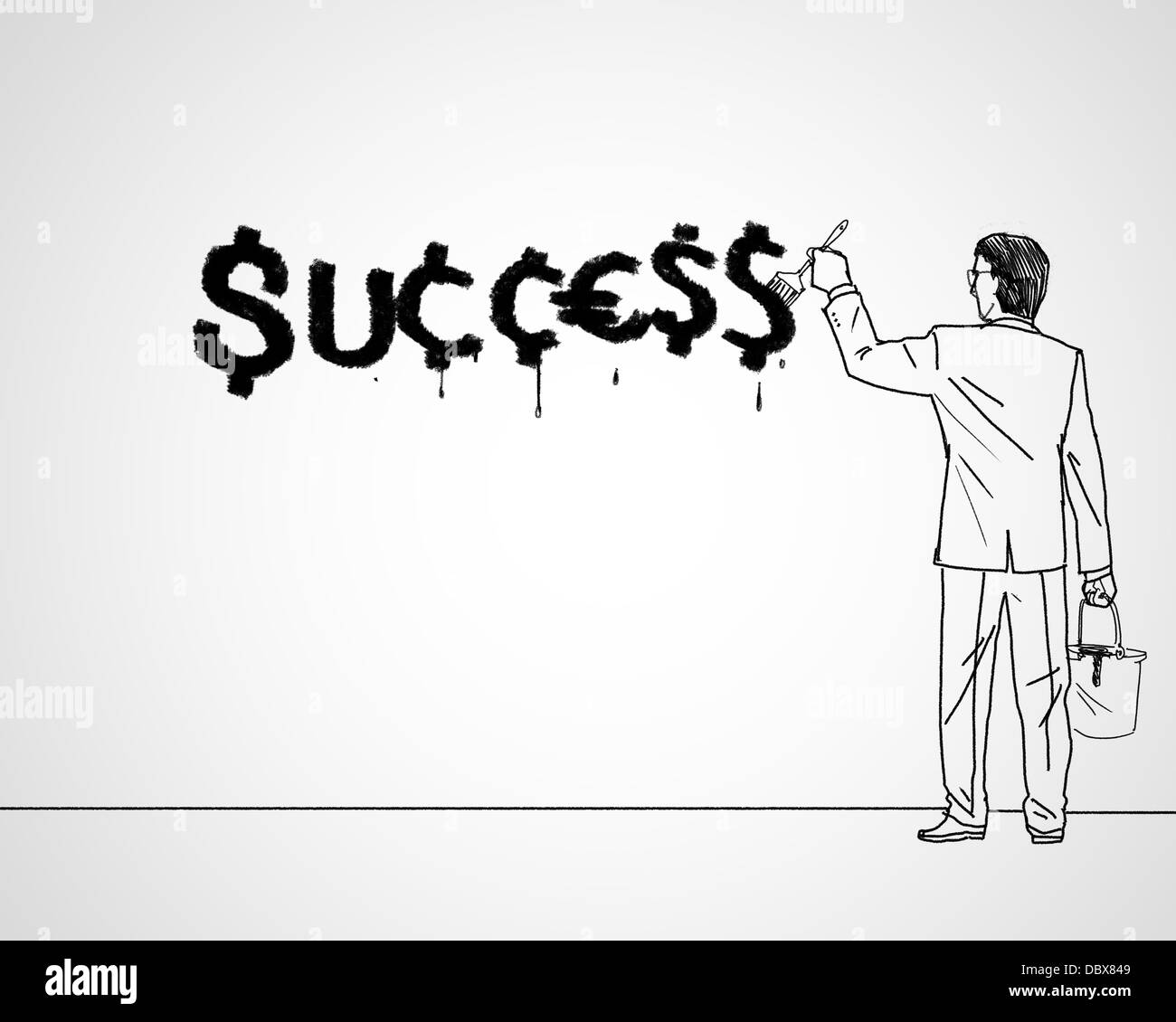 Drawing about success in business Stock Photo - Alamy