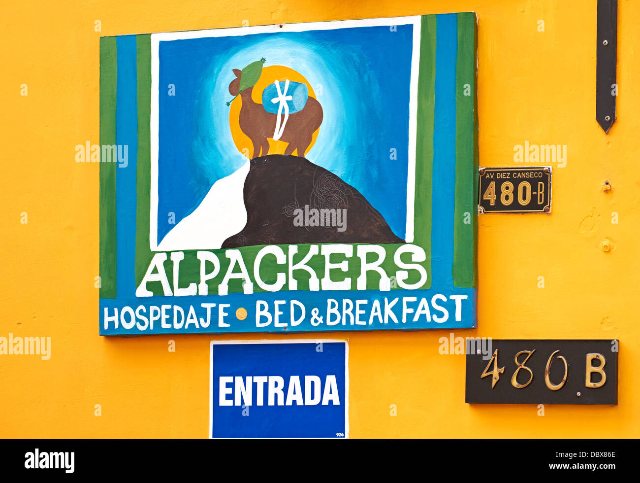 Hostel sign peru hi-res stock photography and images - Alamy