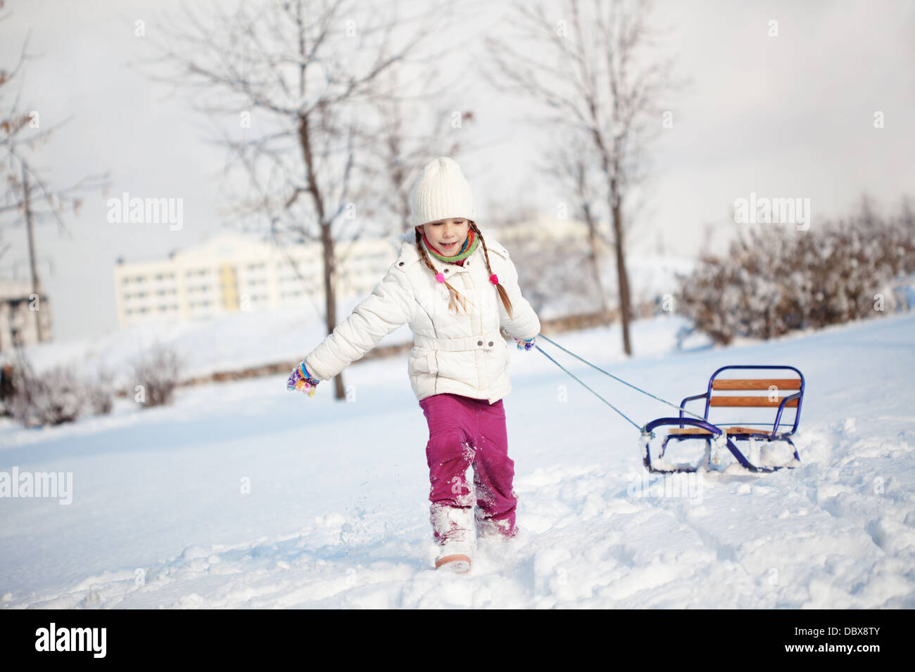 Child in winter Stock Photo - Alamy