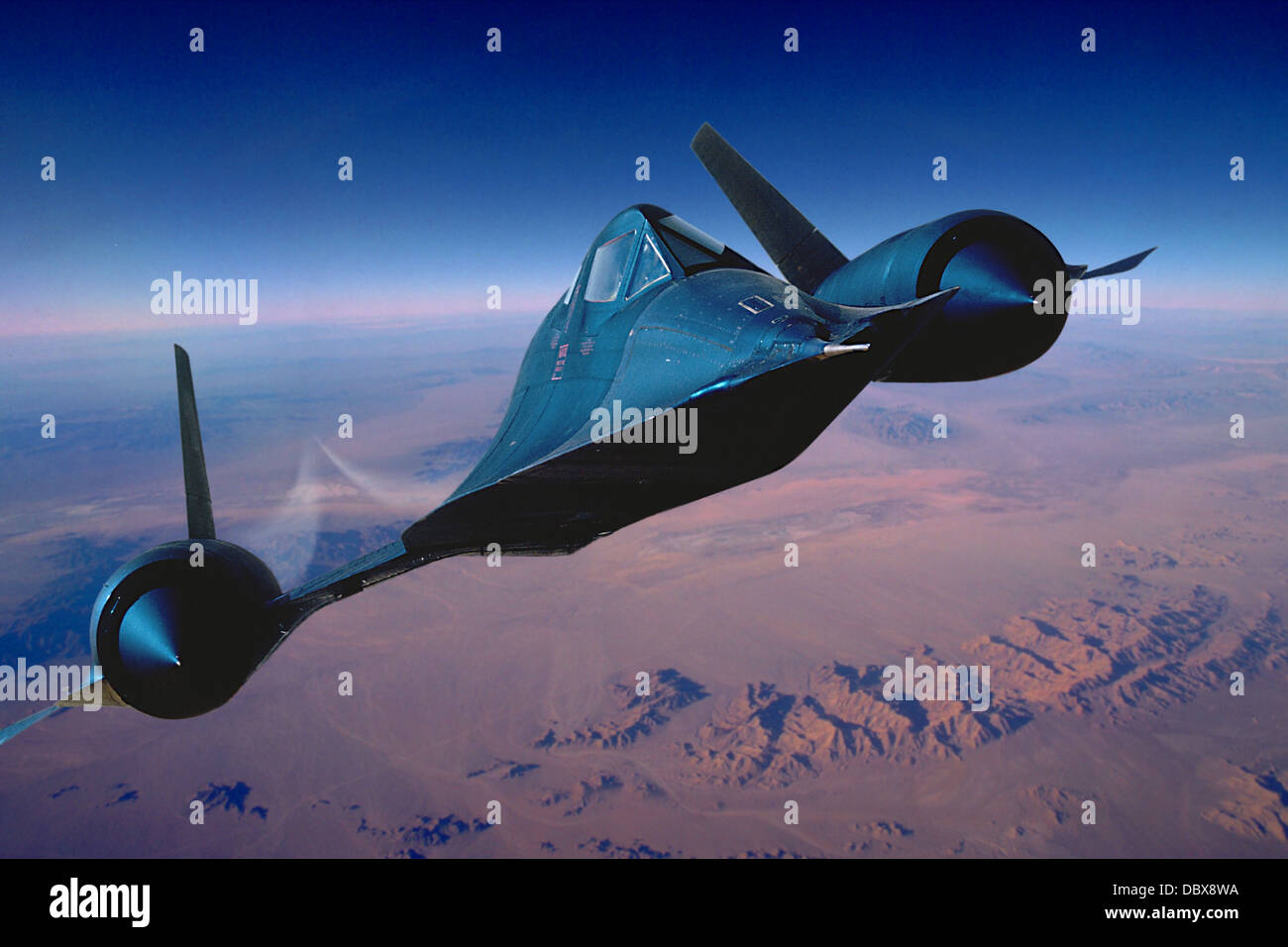 USAF SR-71 BLACKBIRD FLYING OVER DESERT Stock Photo - Alamy