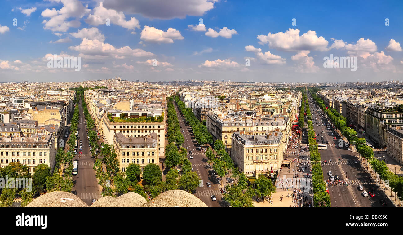 View montmartre from arc hi-res stock photography and images - Alamy