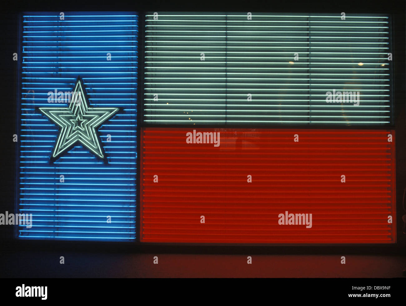 1990s TEXAS STATE FLAG IN NEON SIGN LIGHTS Stock Photo - Alamy
