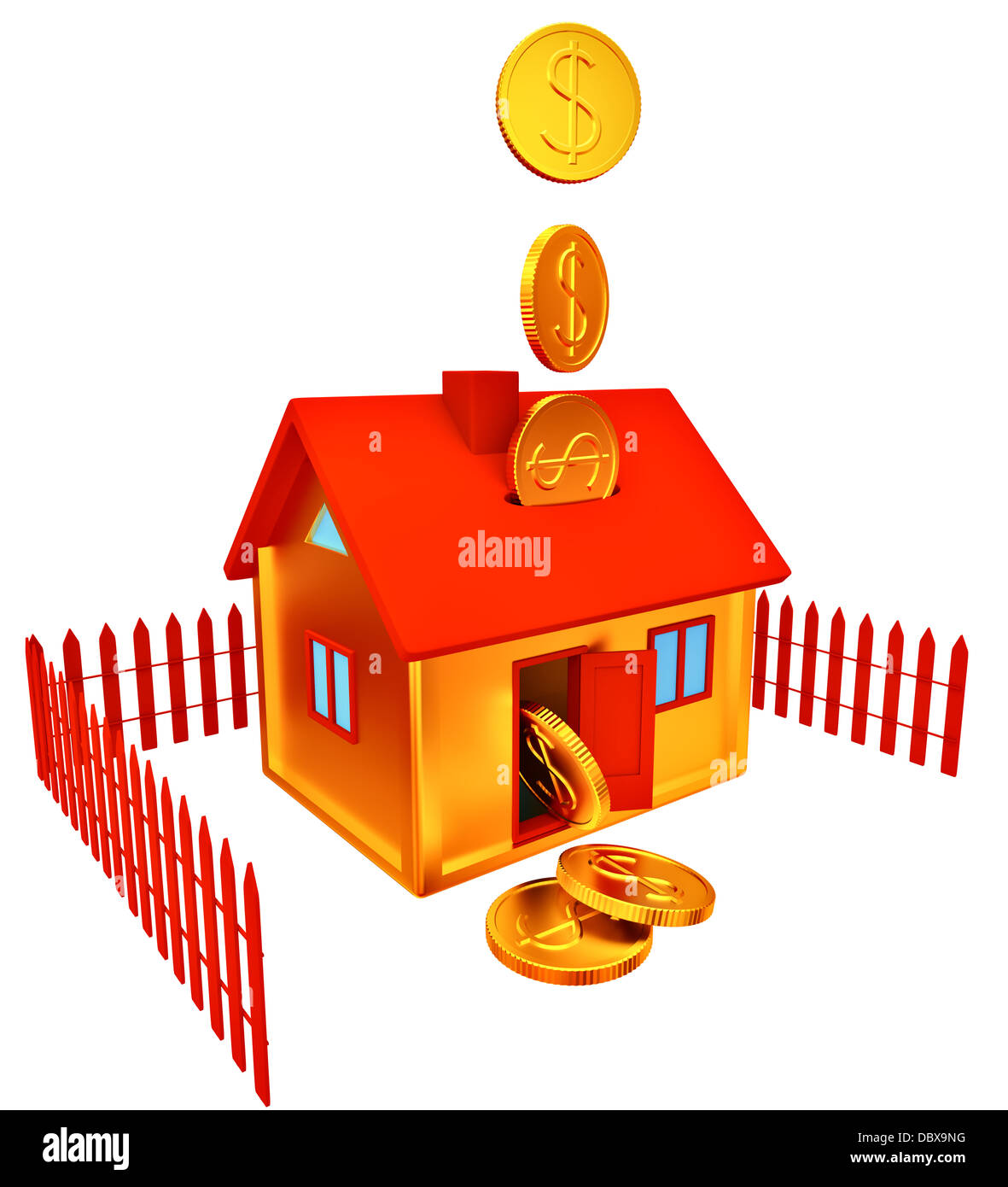 Coins falling down money hi-res stock photography and images - Alamy