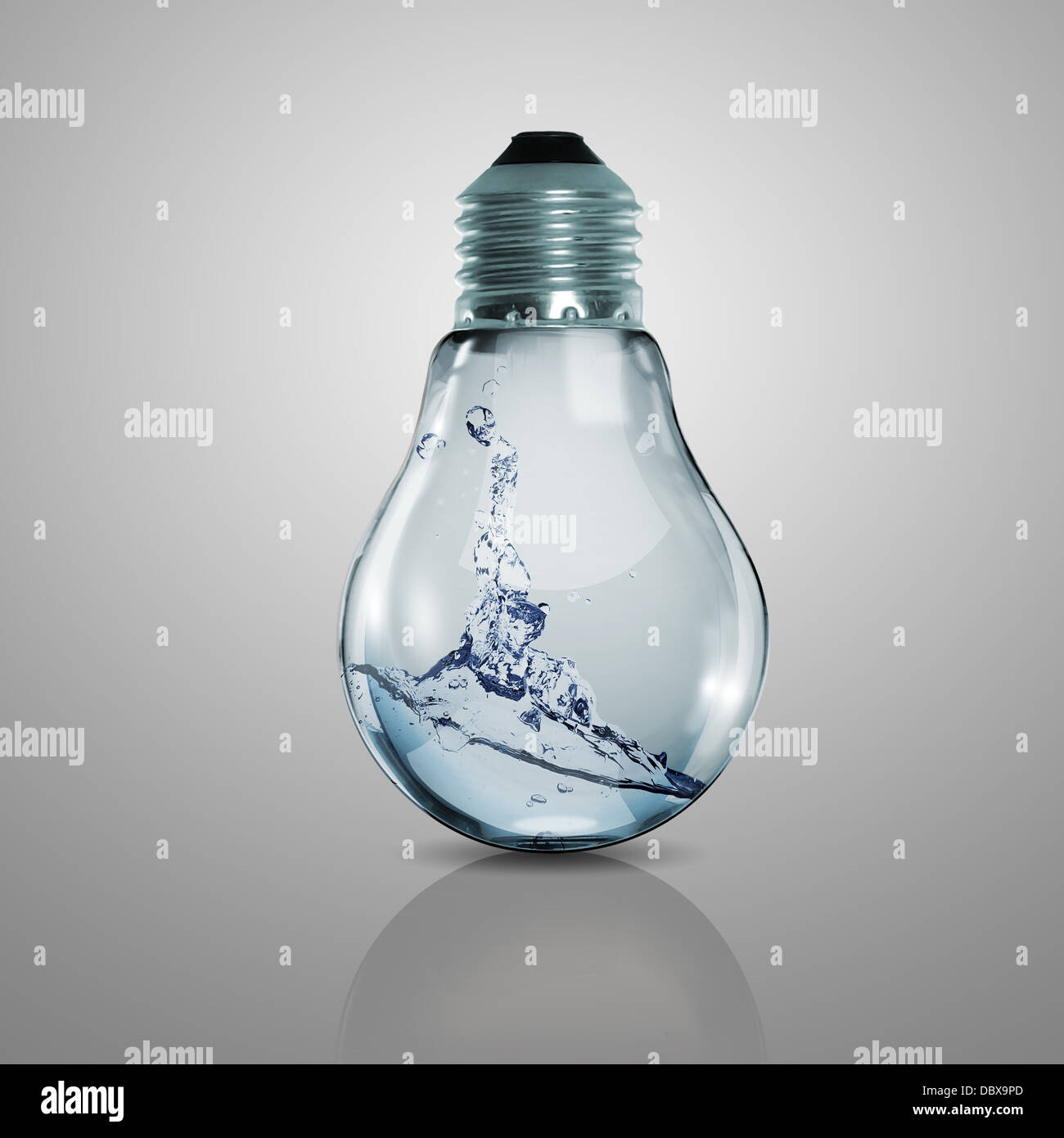 Electric light bulb with clean water Stock Photo - Alamy