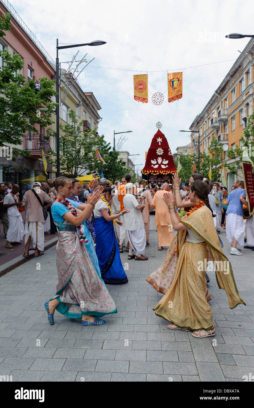 Hare Krishna-followers in Siauliai, Lithuania, Europe Stock Photo - Alamy
