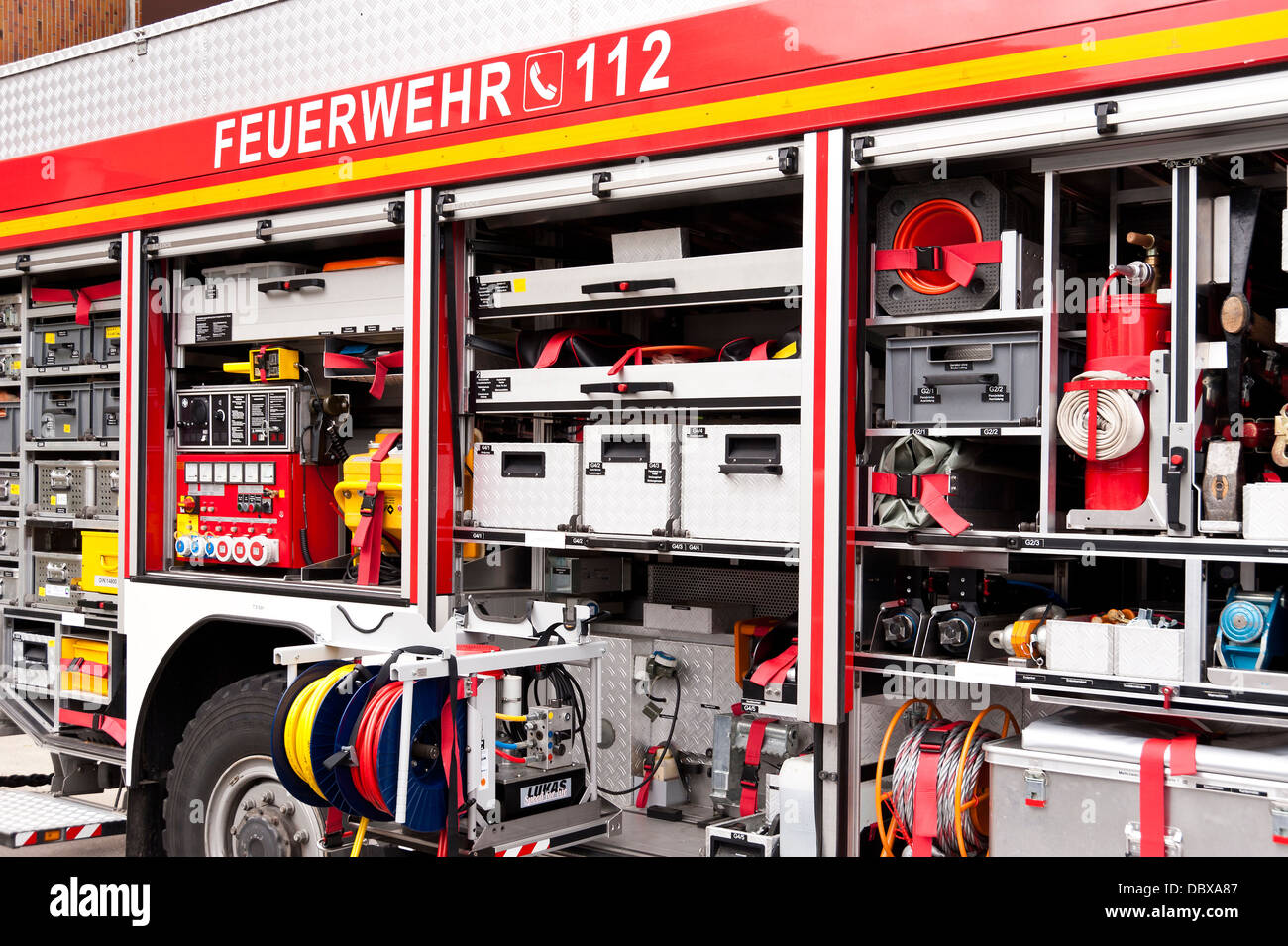 German Fire Truck Stock Photo - Alamy