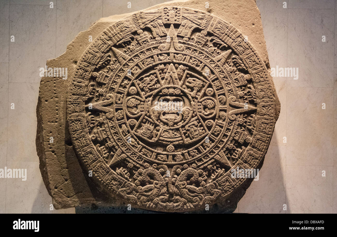 Aztec calendar stone museum hi-res stock photography and images - Alamy
