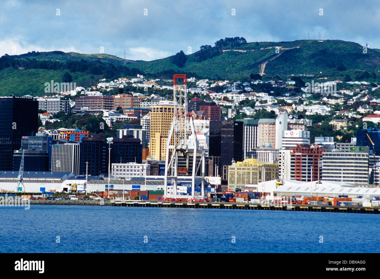 WELLINGTON NEW ZEALAND VIEW OF CITY ALONG THE HARBOR DOCKS Stock Photo ...