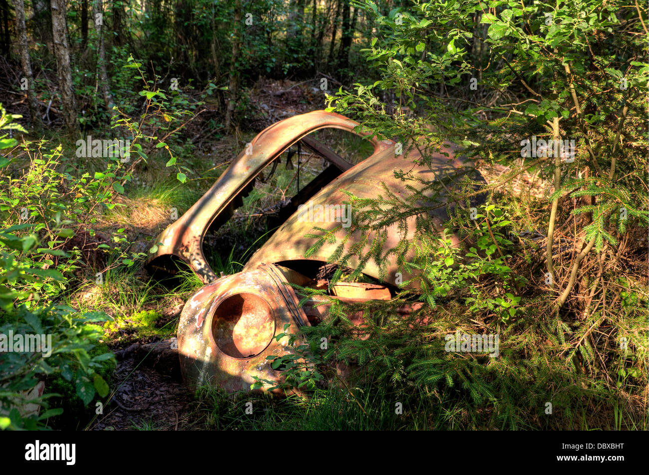 Car Dump Kirkö Mosse in Ryd, Sweden Stock Photo - Alamy