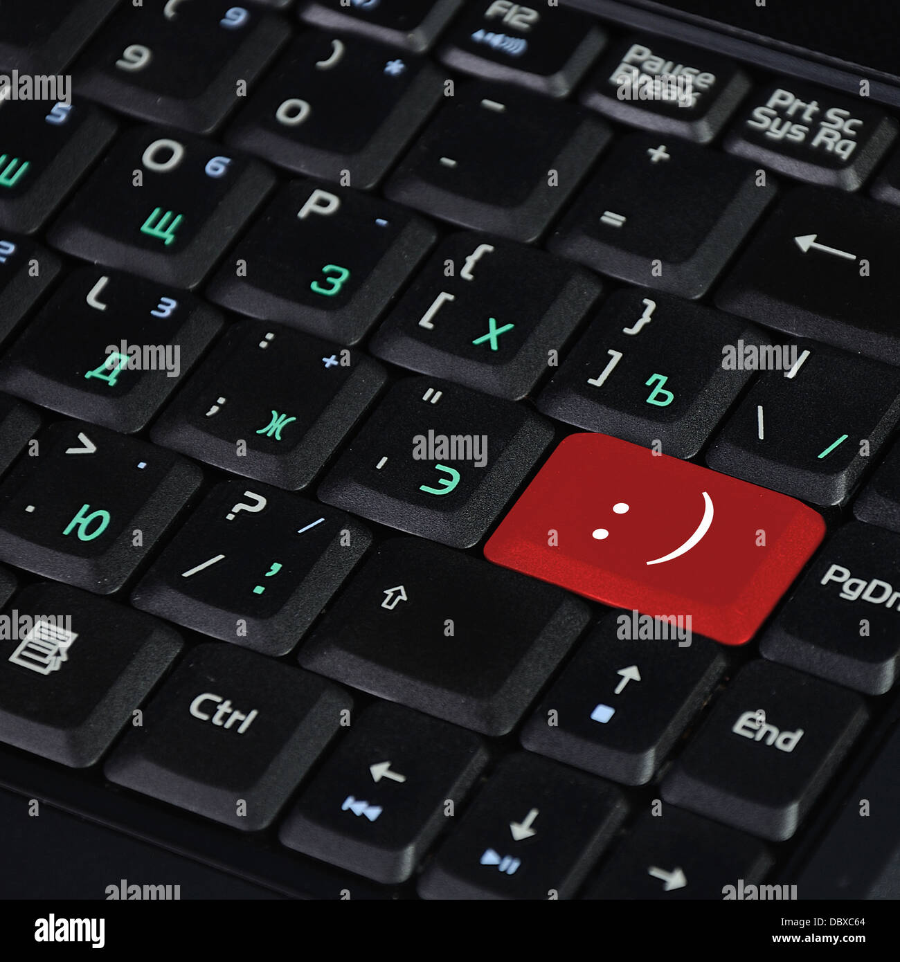 Keyboard with button showing the chat icon Stock Photo - Alamy