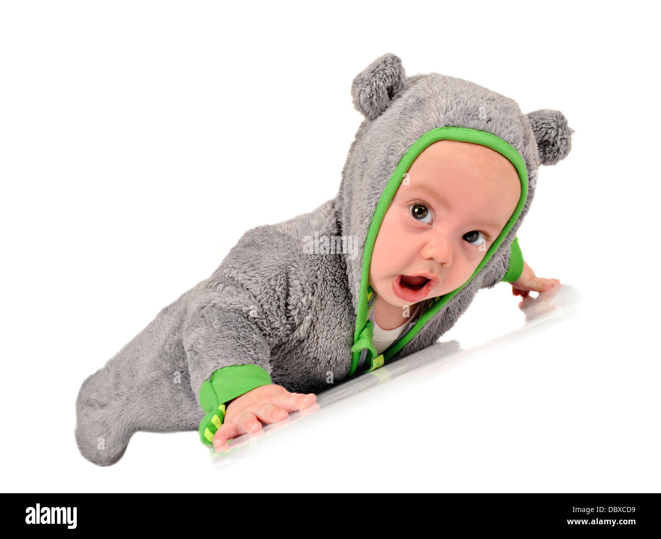 Cute little baby boy in fun clothes Stock Photo - Alamy