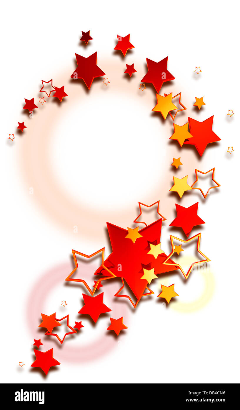 Flying golden gold stars star Cut Out Stock Images & Pictures - Alamy