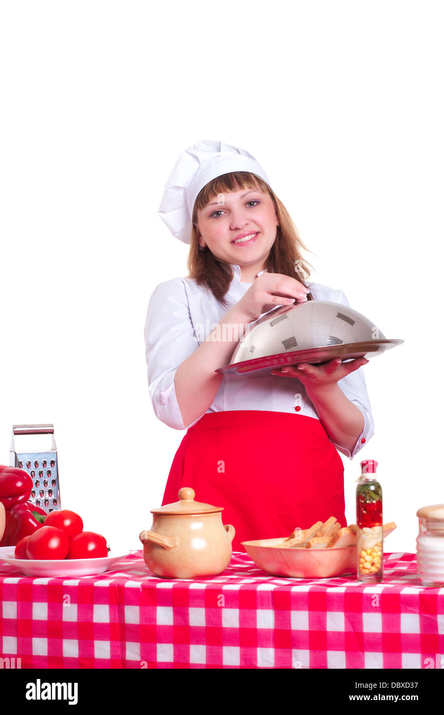attractive woman cooking Stock Photo - Alamy