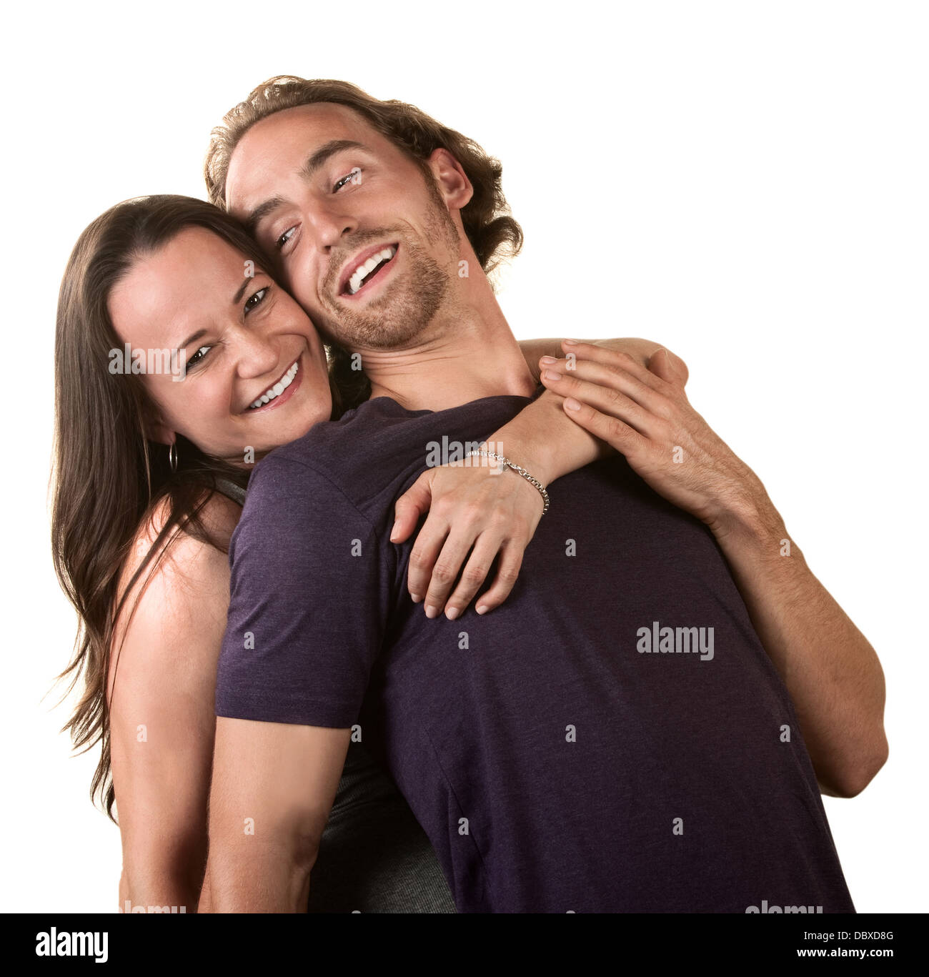 Cute Couple Hugging Stock Photo - Alamy
