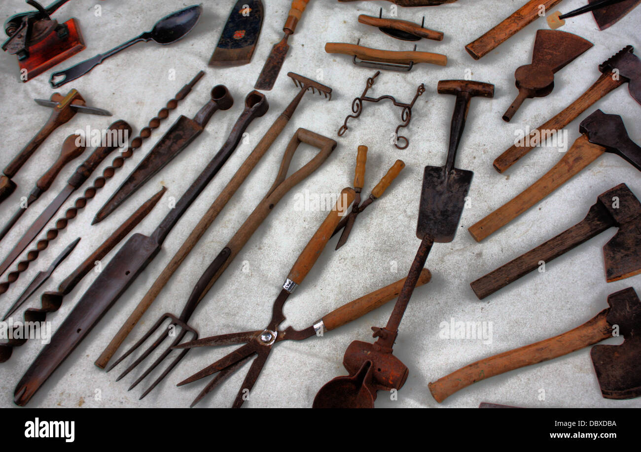selection of old vintage tools Stock Photo - Alamy