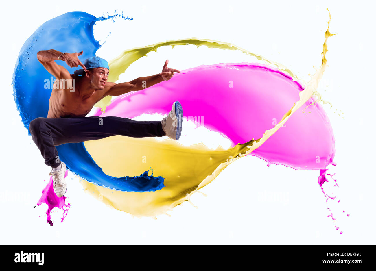 dancer, on an abstract background. collage Stock Photo - Alamy