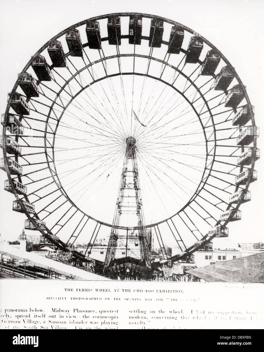 1890s 1893 CHICAGO WORLDS FAIR FERRIS WHEEL COLUMBIAN EXPOSITION ...