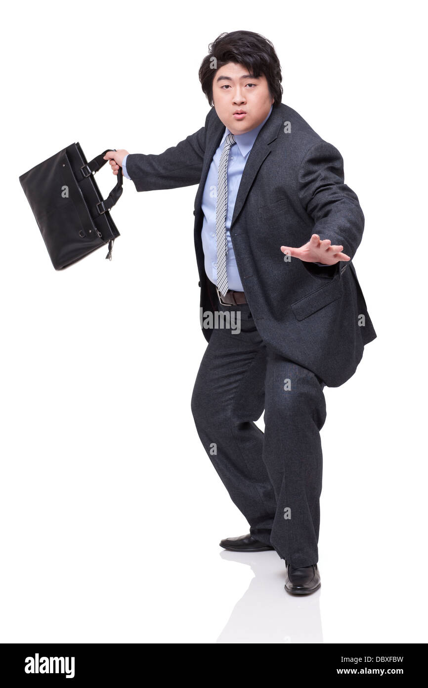 Portrait of overweight businessman Stock Photo - Alamy