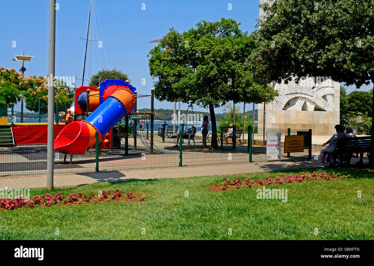 Rovinj Istria Adriatic Sea Croatia Europe playground for children Stock ...