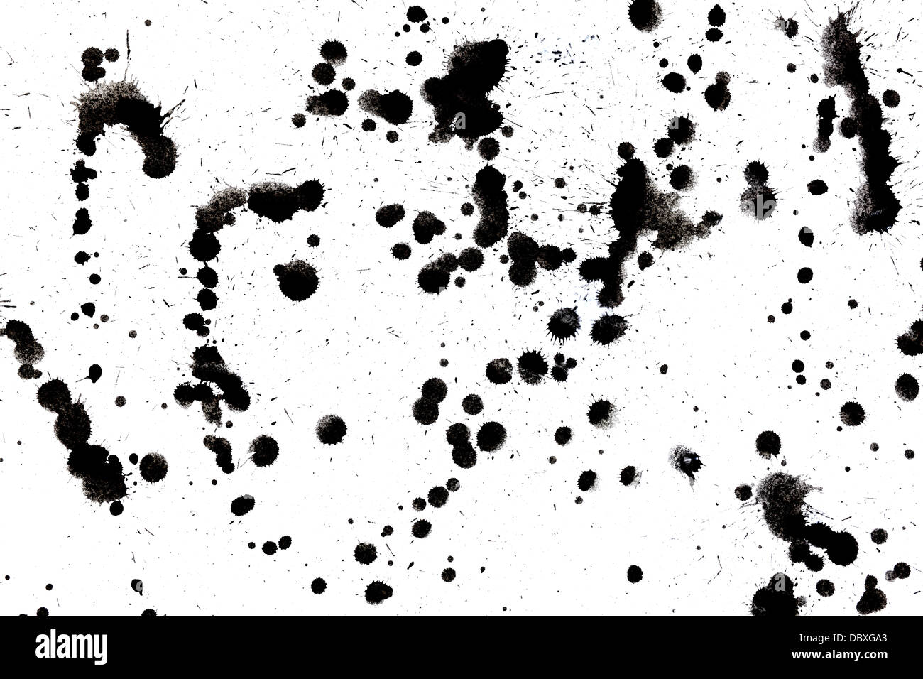 black drop ink splatter splash Stock Photo - Alamy