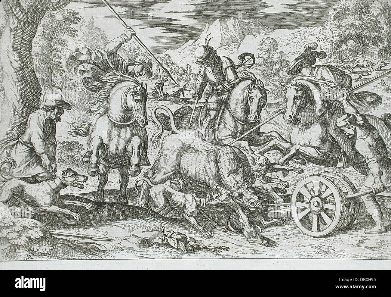 Bull hunt hi-res stock photography and images - Alamy