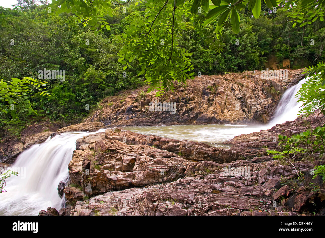 A waterfall in Belize Stock Photo - Alamy