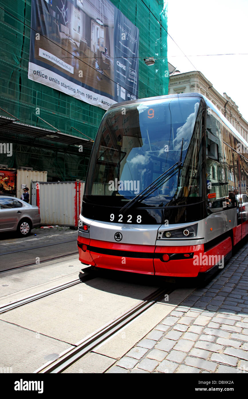 Public transport in Praha, Czech Republic. Tram system Stock Photo - Alamy