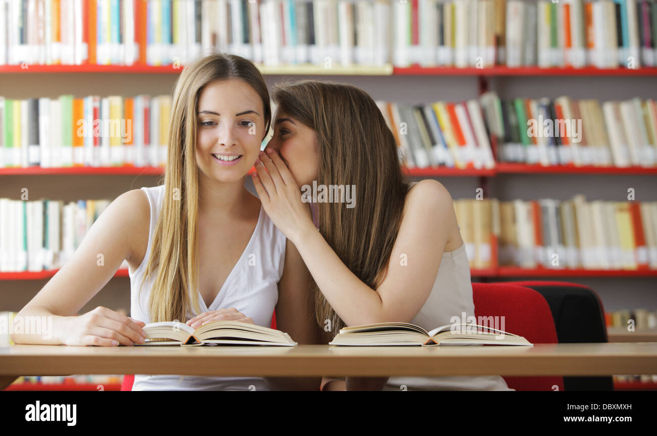 Teenage Student Gossip Stock Photo - Alamy