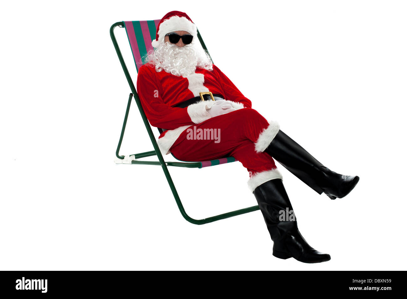 Santa wearing shades and striking stylish pose Stock Photo - Alamy
