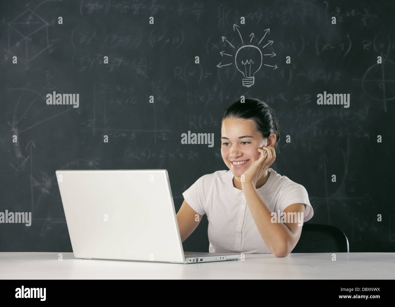Young student with laptop Stock Photo - Alamy